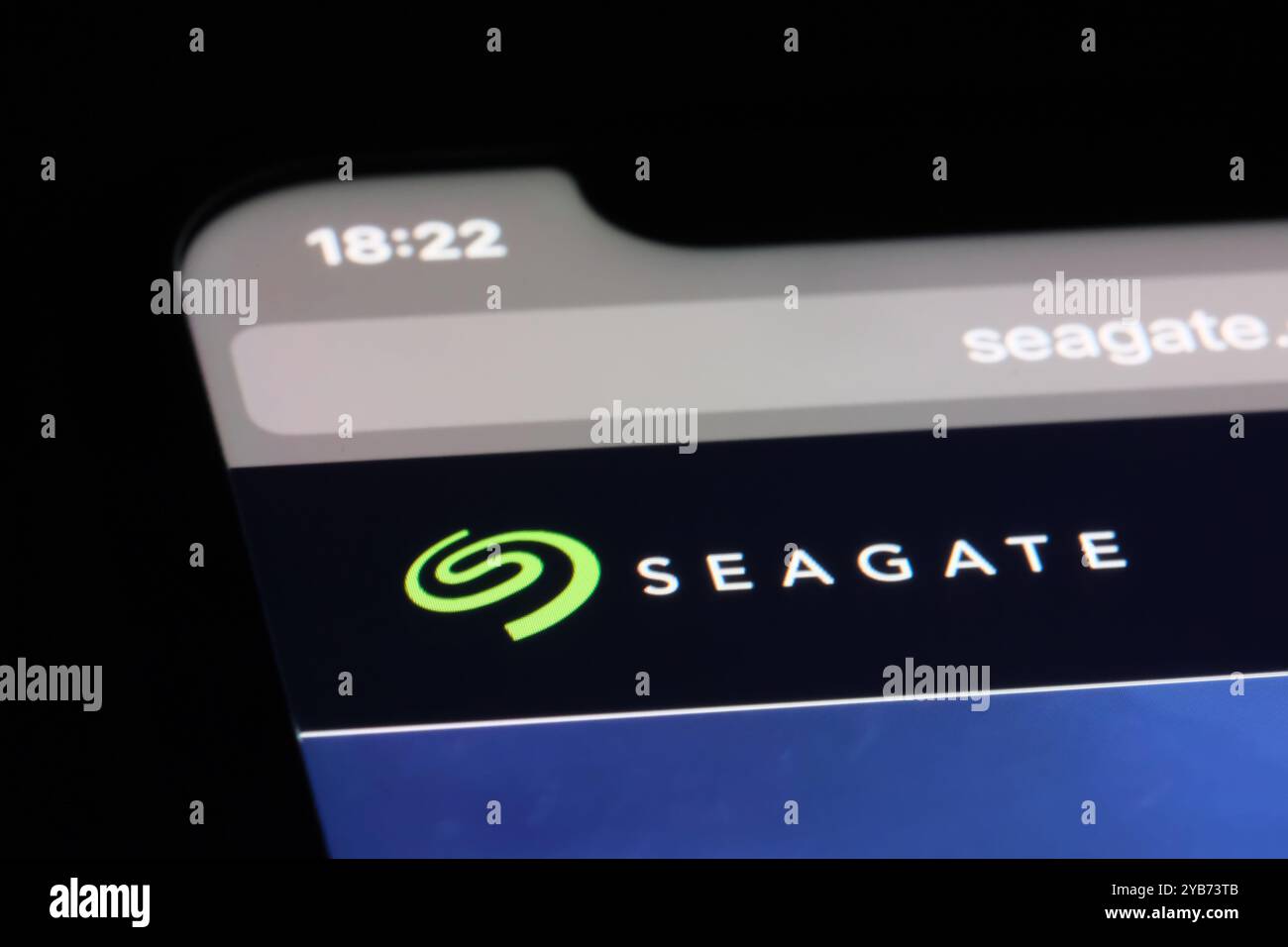 close up Seagate Technology company brand logo on official website ...