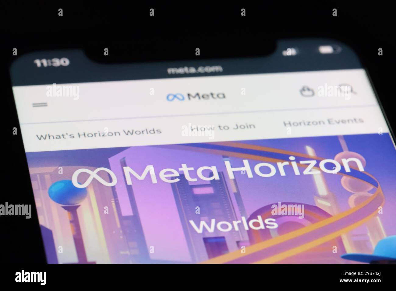 Meta horizon worlds logo hi-res stock photography and images - Alamy
