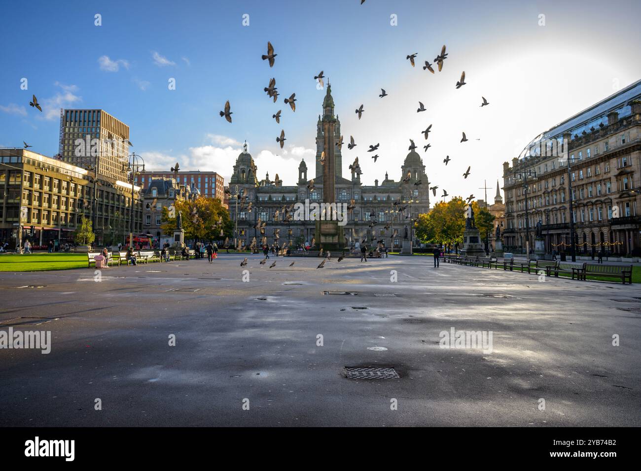 George Square in Glasgow City Centre which is due to get a major revamp ...