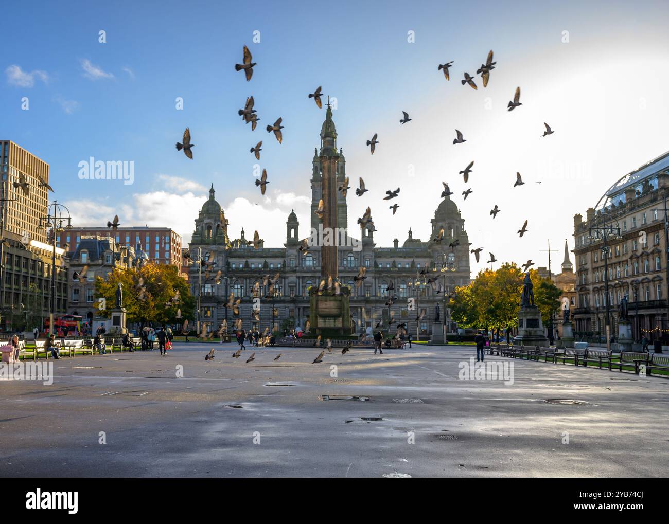 George Square in Glasgow City Centre which is due to get a major revamp ...
