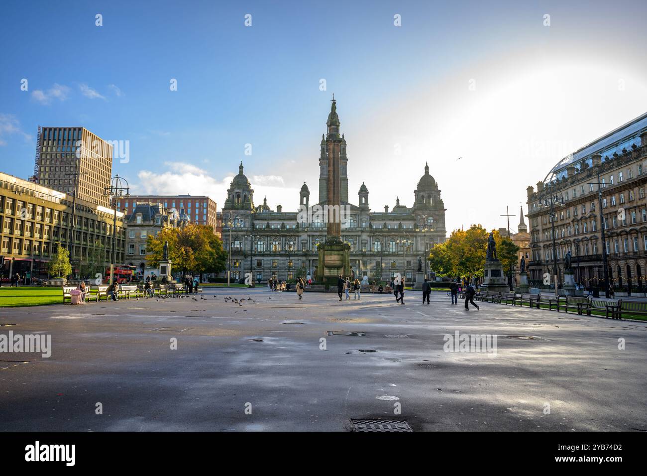 George Square in Glasgow City Centre which is due to get a major revamp ...