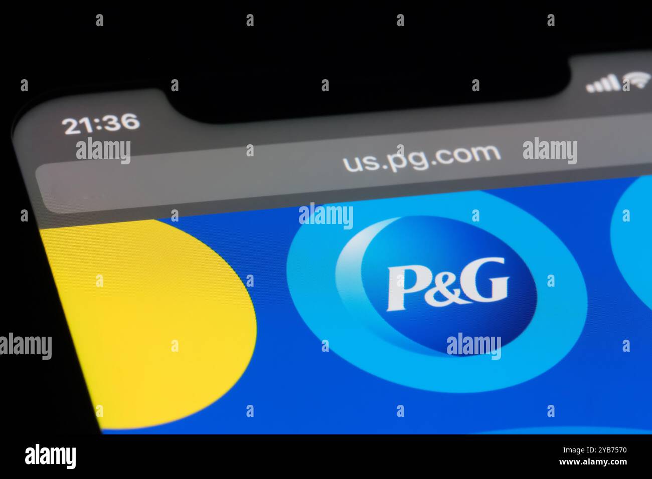 close up Procter and Gamble Company (P&G) brand logo on official website Stock Photo - Alamy