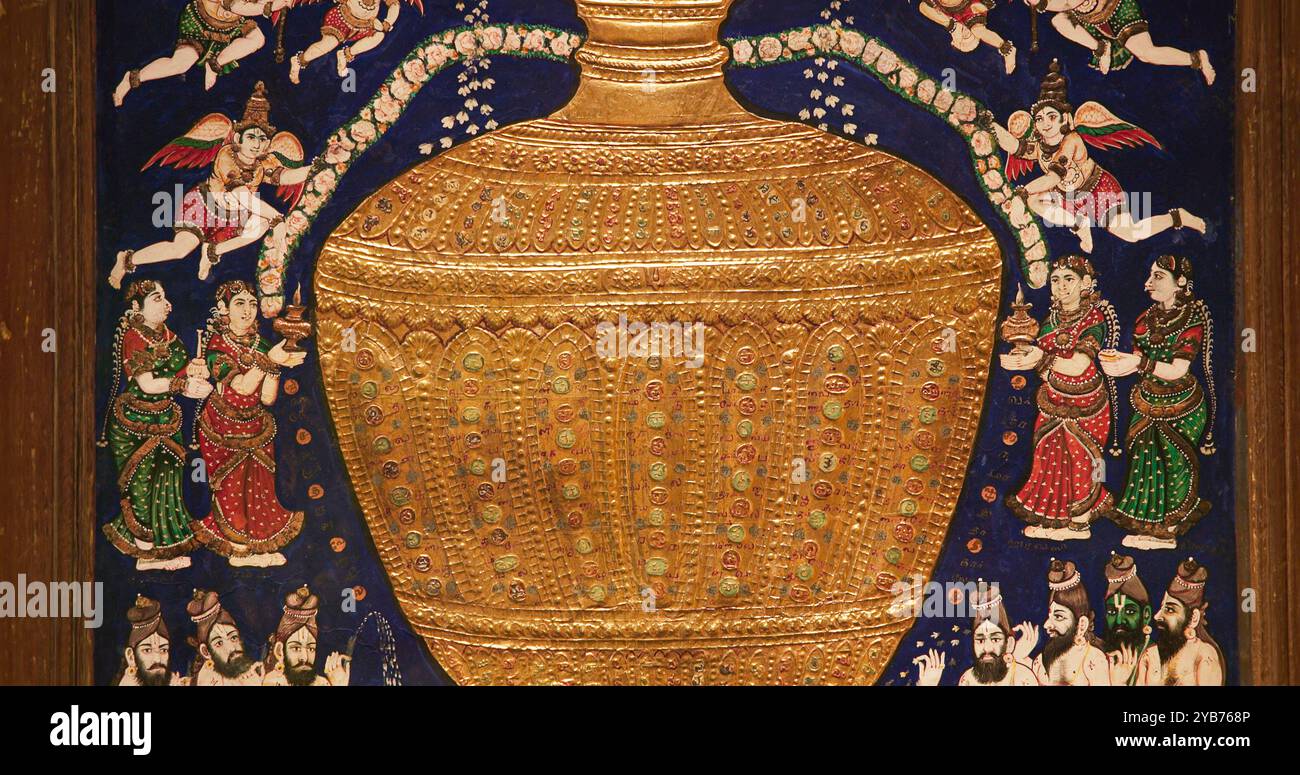 Amrita Kalasha -pot Of Nectar-. Pot Of Eternity Depicted In Painting ...