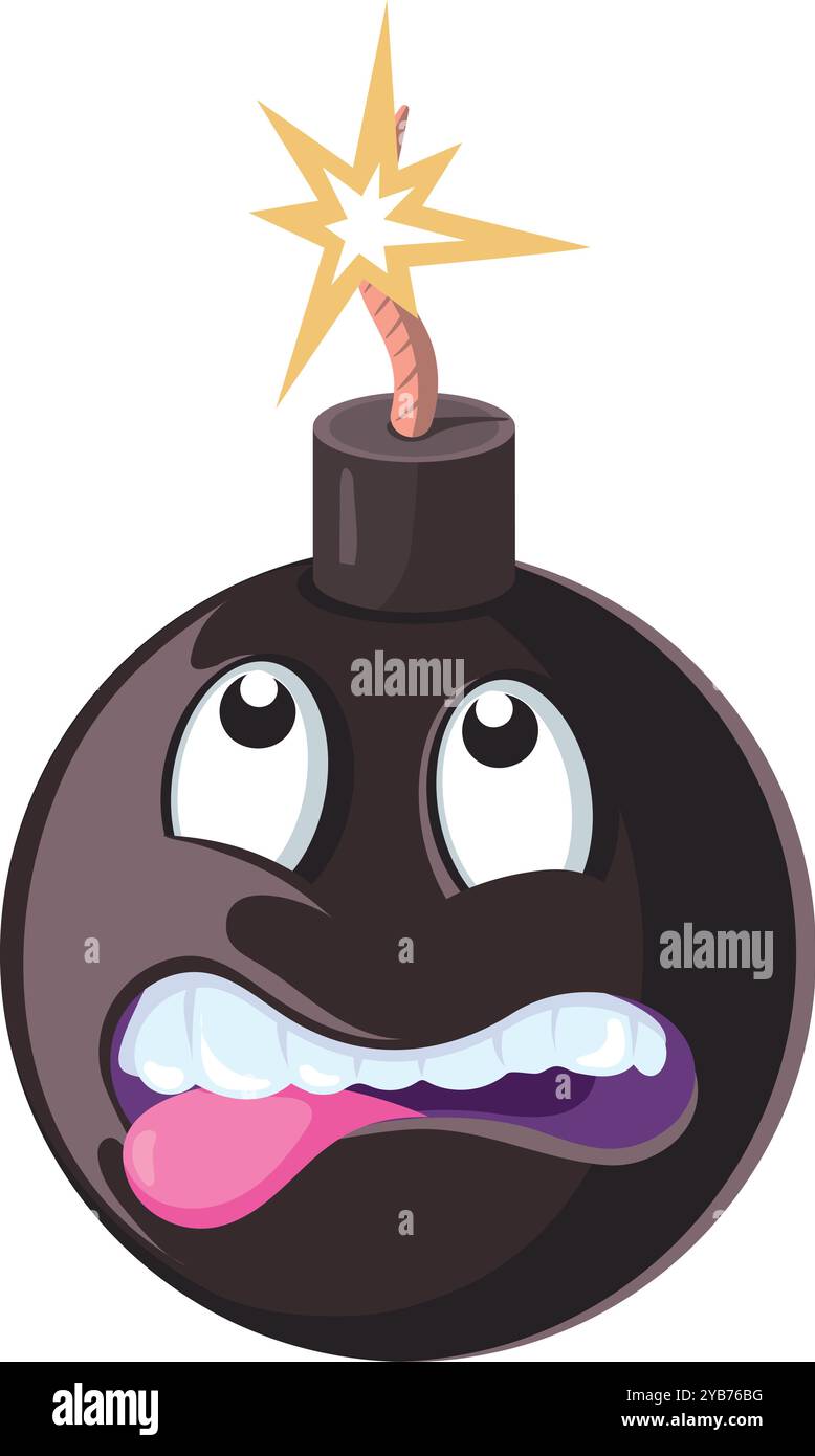 Cartoon bomb face hi-res stock photography and images - Alamy