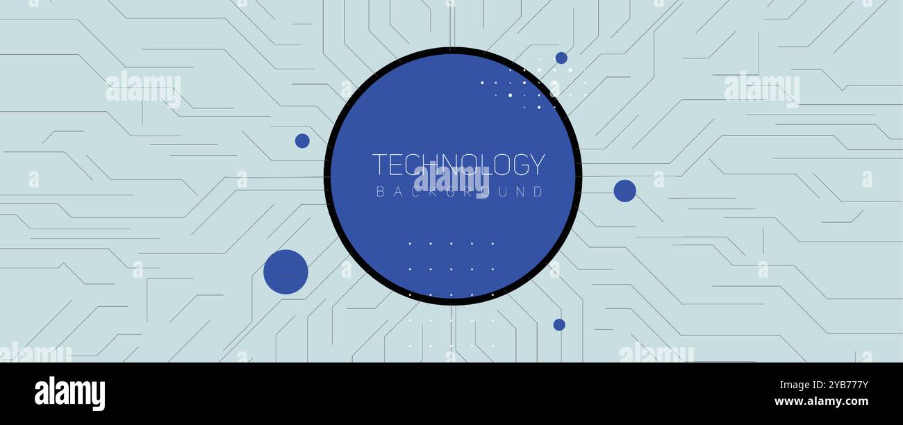 abstract futuristic blue circle computer technology business background ...