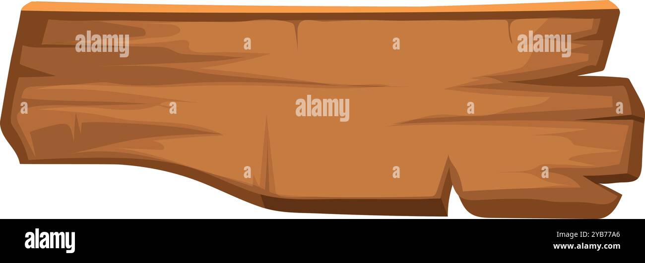 Wooden board. Blank cartoon plank. Textured plaque Stock Vector Image ...