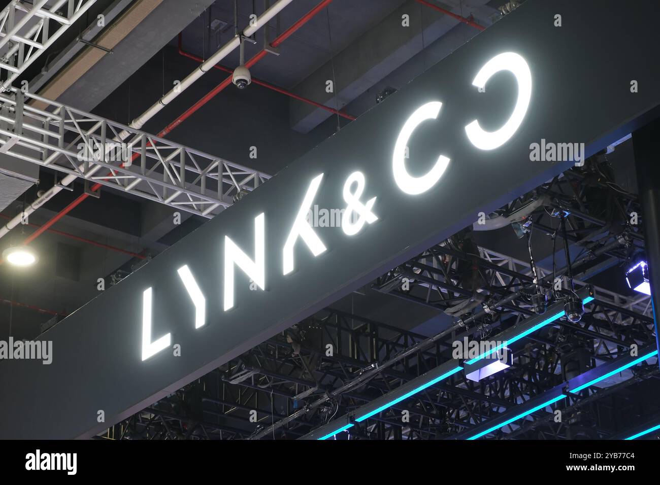 Shanghai,China-April 22nd 2023: close up Lynk&Co company brand logo ...