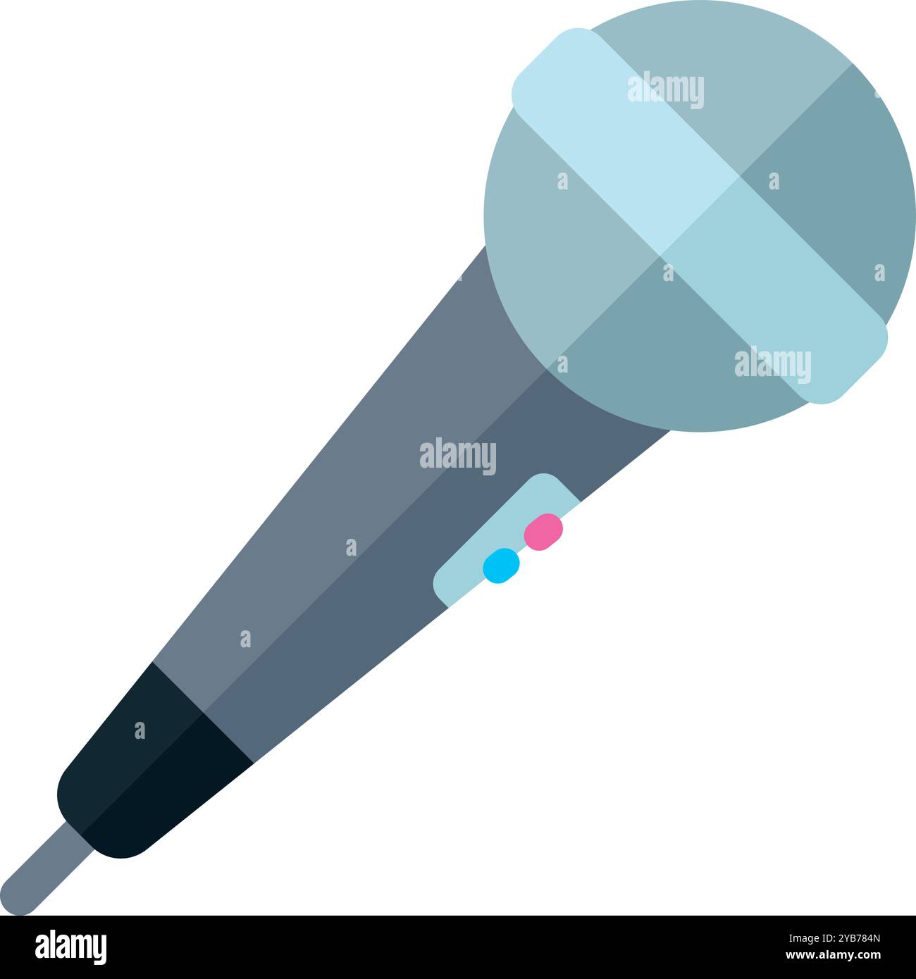 Microphone color icon. Audio recording device. Karaoke sign isolated on ...