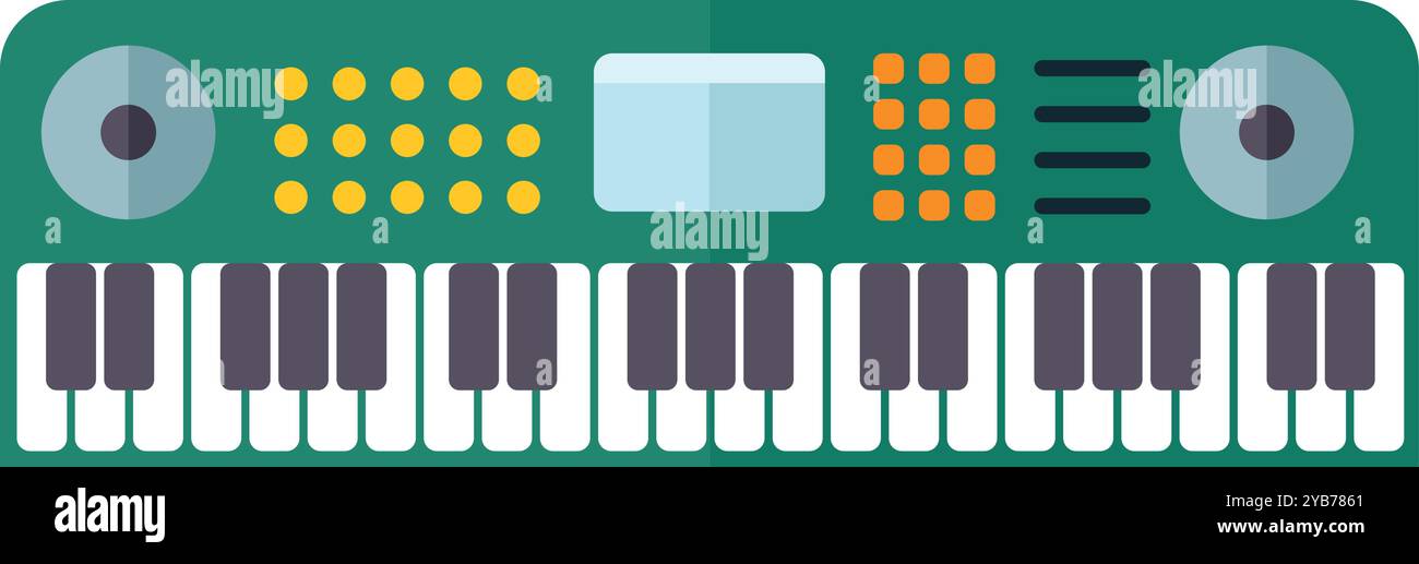 Synthesizer color icon. Electric music keyboard symbol Stock Vector ...