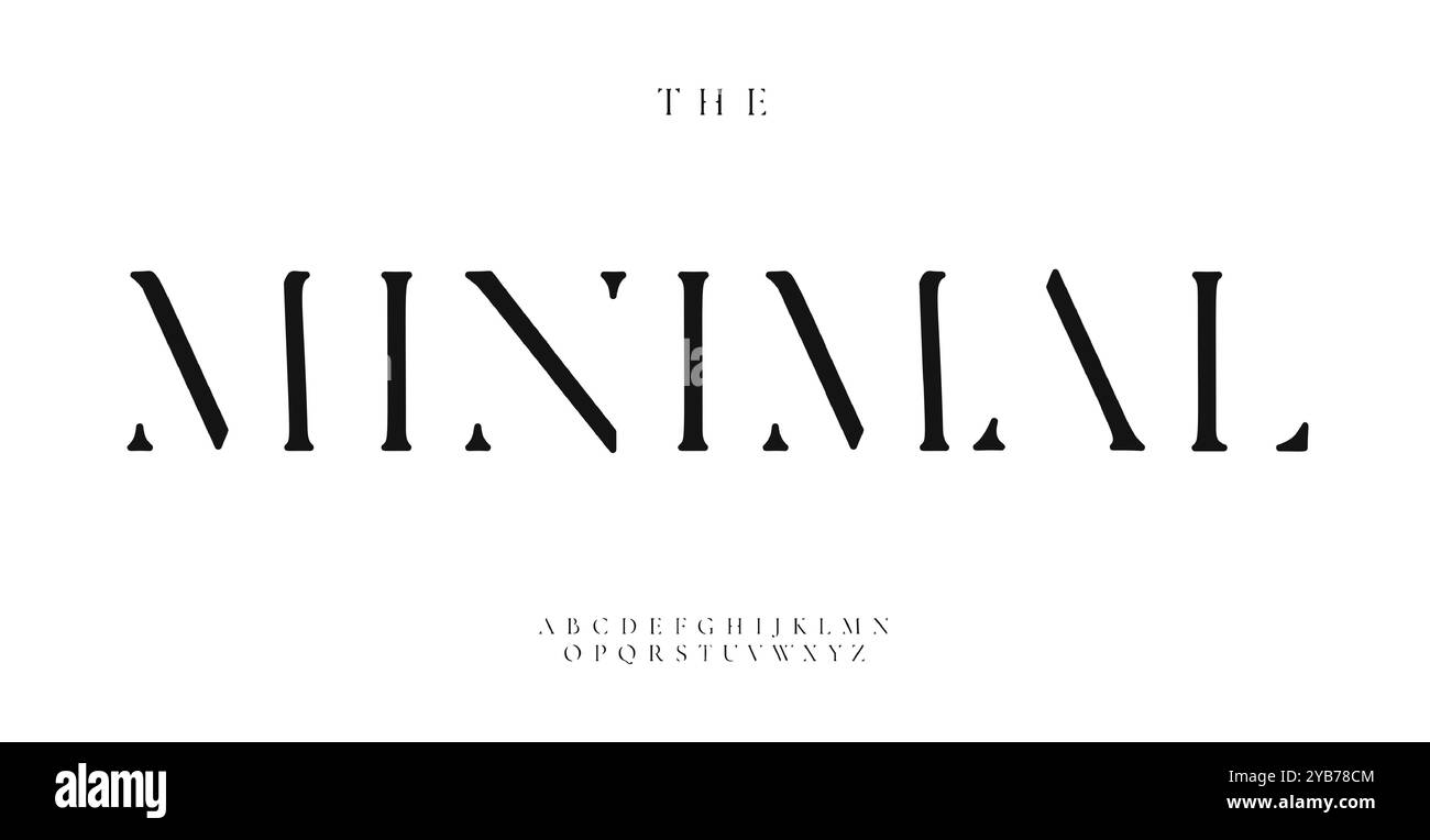Minimal Minimalist serif font, sleek letterforms, clean lines, modern ...