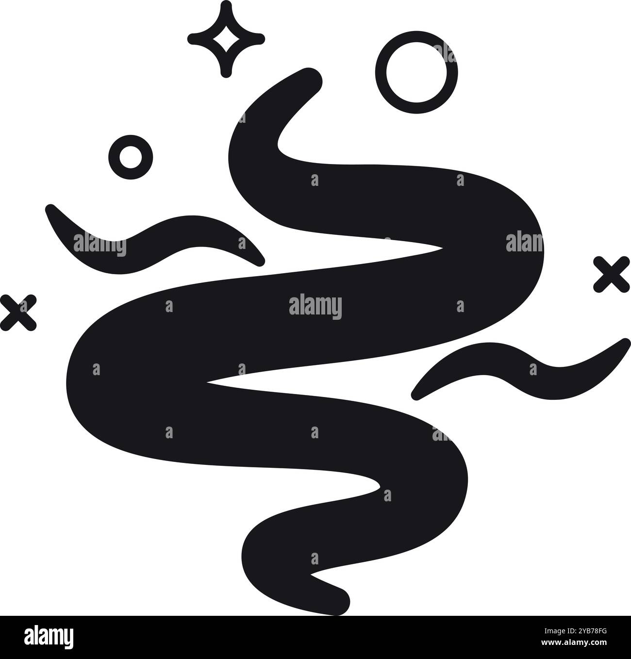 Poison snake black icon. Deadly serpent symbol Stock Vector Image & Art ...