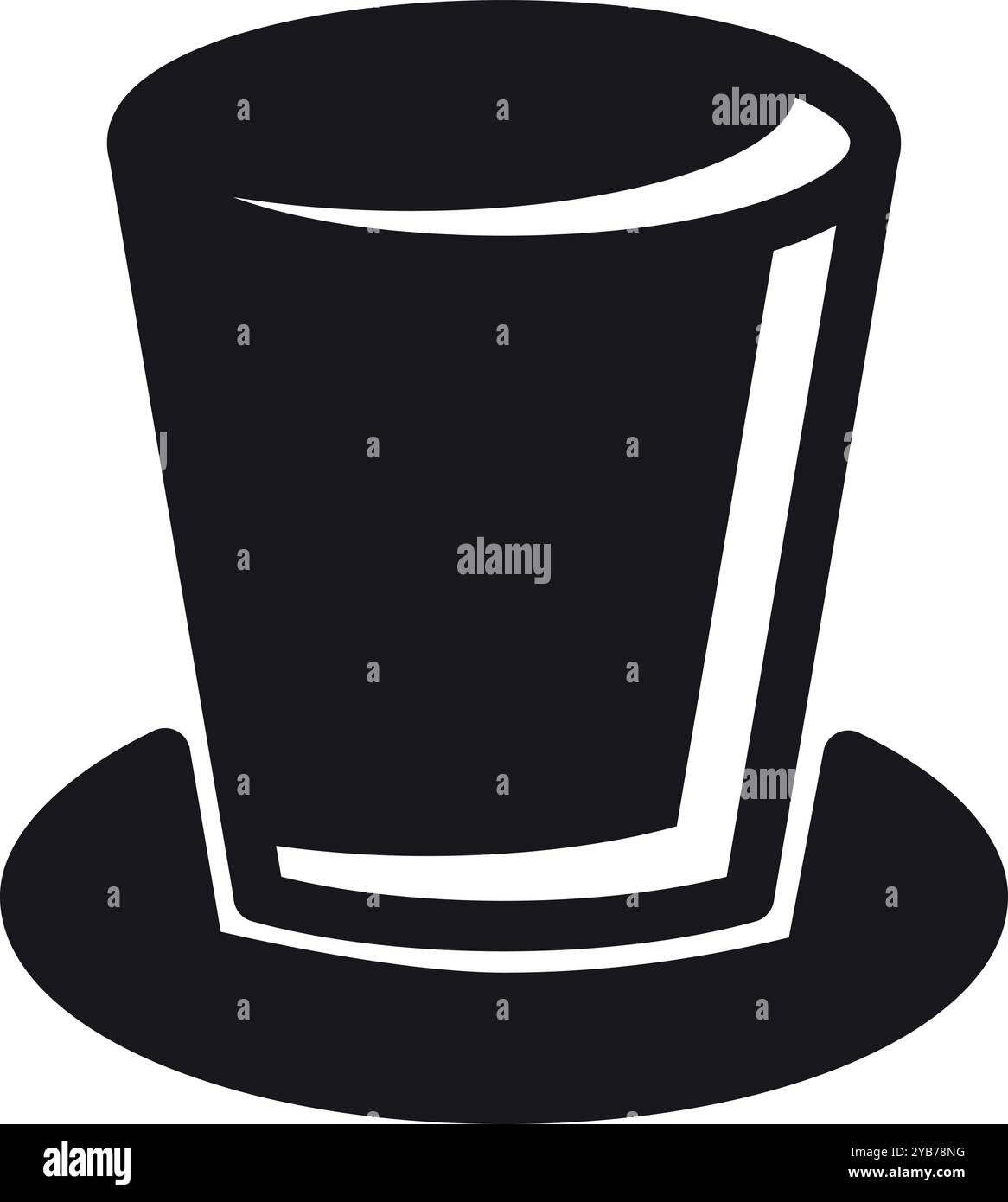 Top hat black icon. Male cylinder cap Stock Vector Image & Art - Alamy