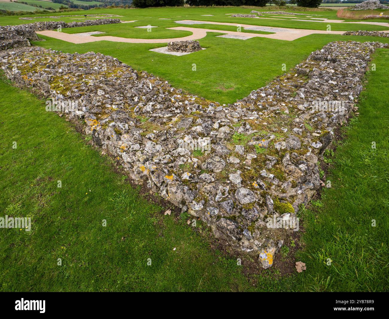 Old sarum cathedral foundations hi-res stock photography and images - Alamy