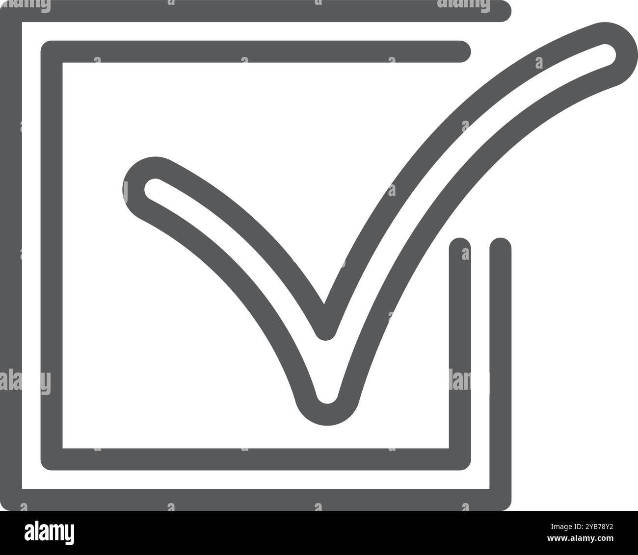 Checkbox line icon. Vote symbol. Tick sign Stock Vector Image & Art - Alamy