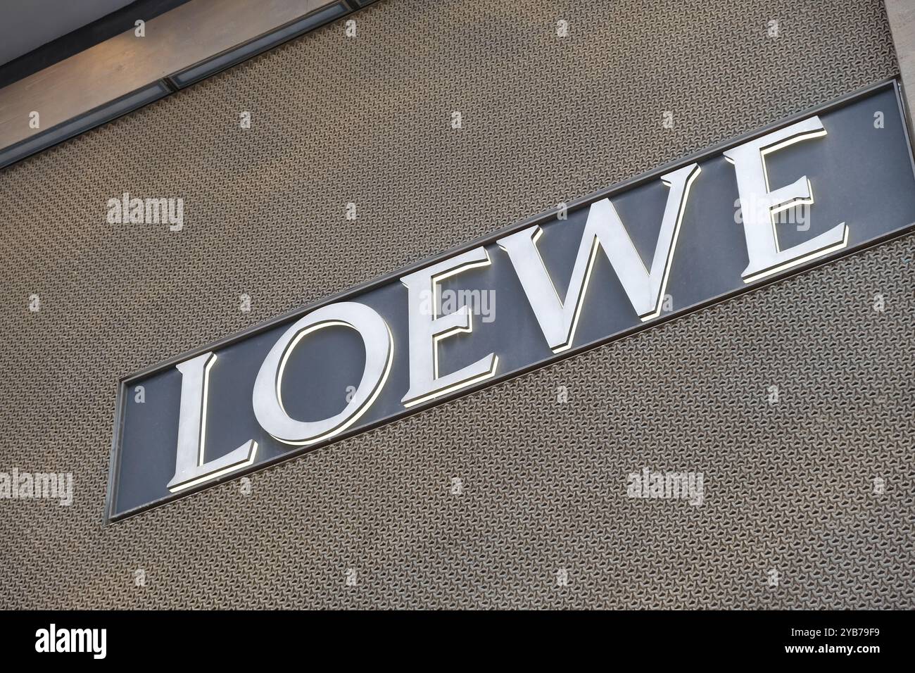 Shanghai,China-Feb.4th 2023: close up LOEWE store sign, Luxury brand ...