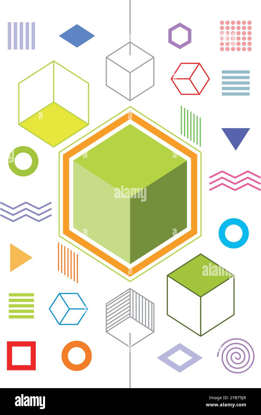 Chaotic geometric shape banner layout. Futuristic poster Stock Vector ...