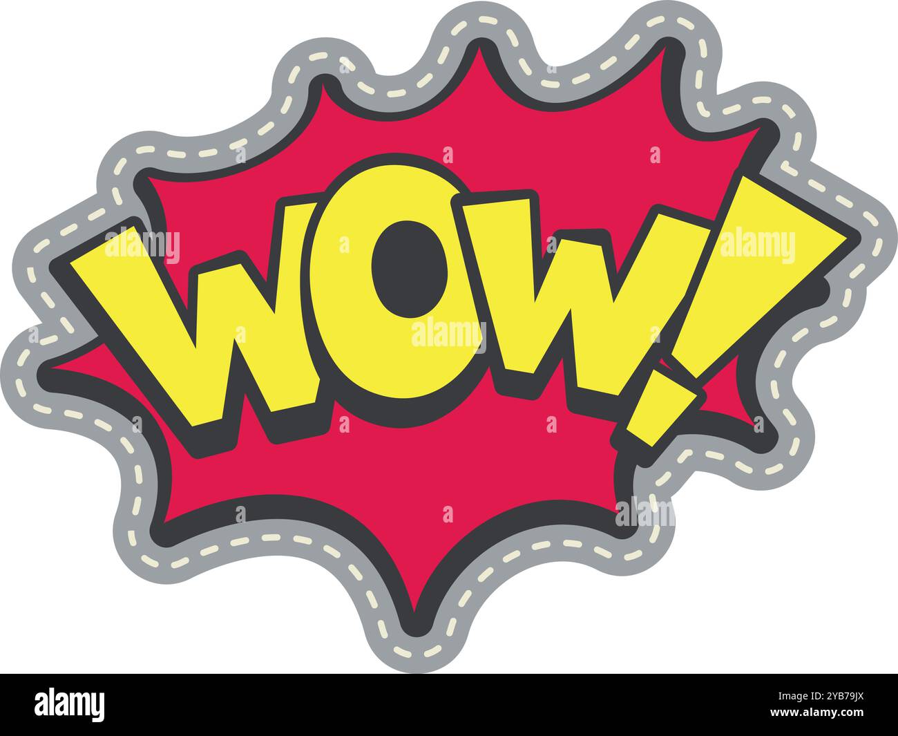 Comic lettering wow vector Stock Vector Images - Alamy