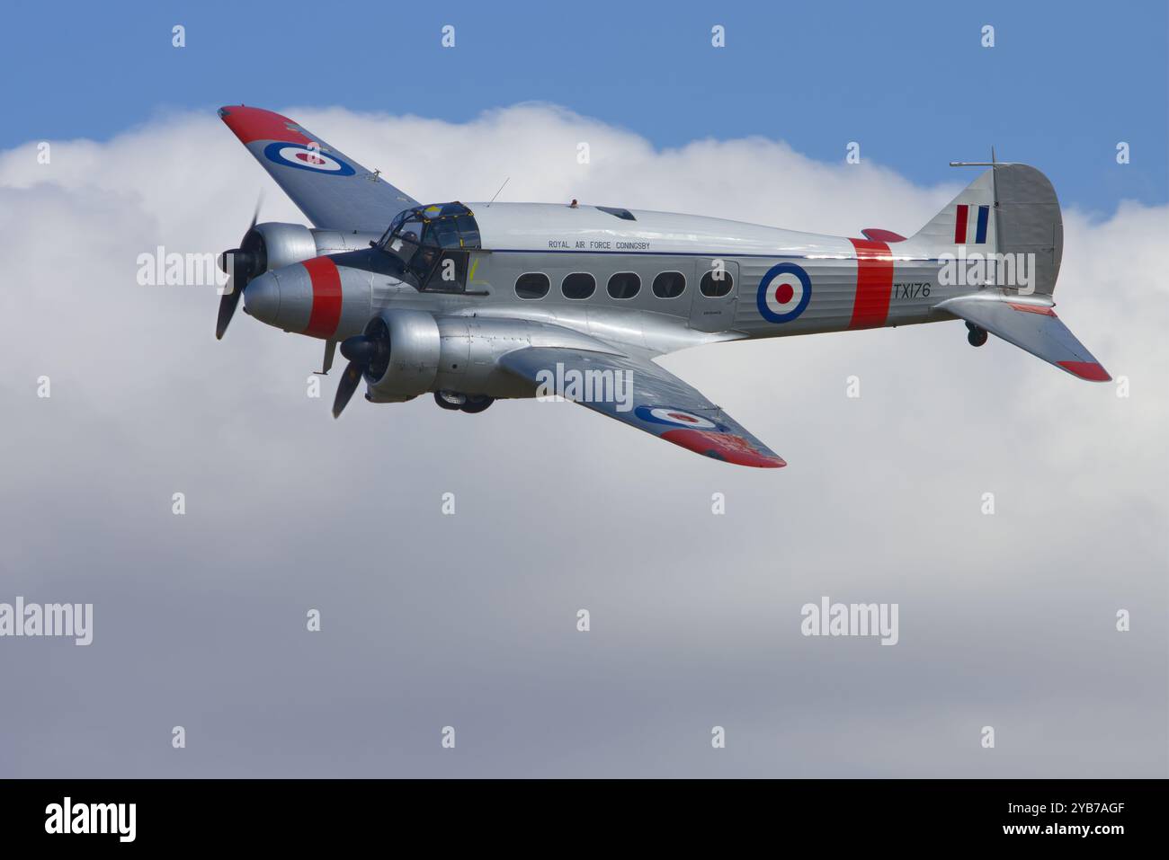 Avro Anson C.19 TX176 in flight Stock Photo - Alamy