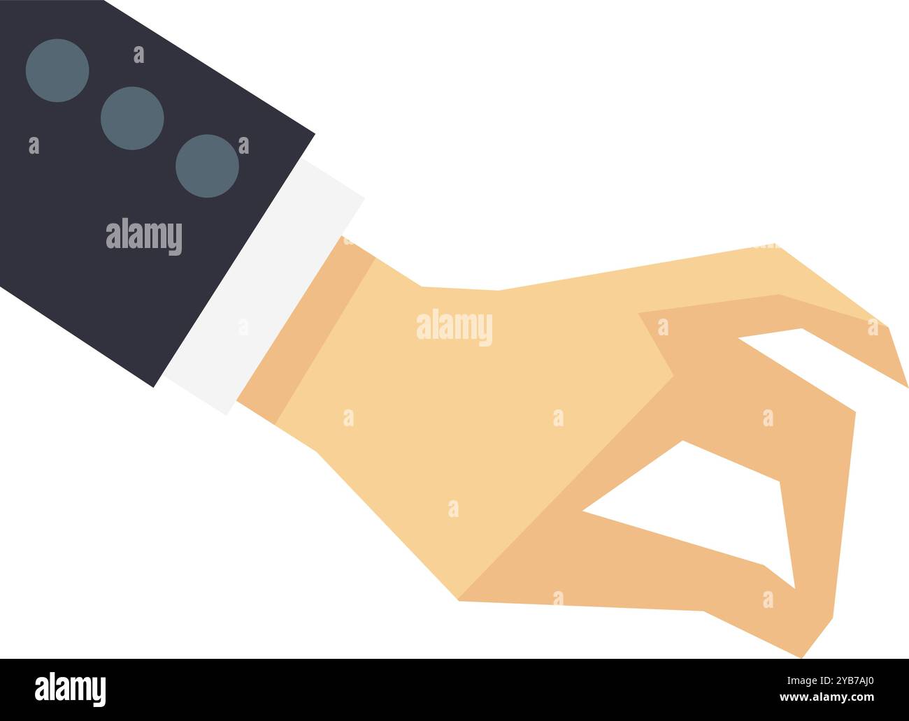 Hand taking pinch. Businessman arm finger gesture Stock Vector Image ...