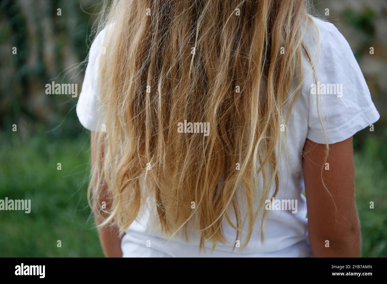 The child has uncombed hair Stock Photo - Alamy