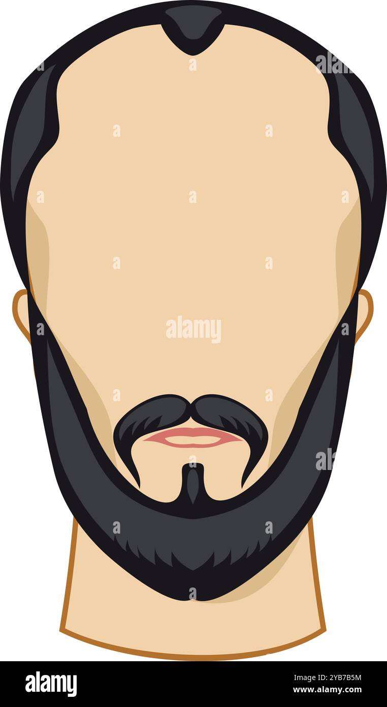 Barber model. Male facial hair cut icon Stock Vector Image & Art - Alamy