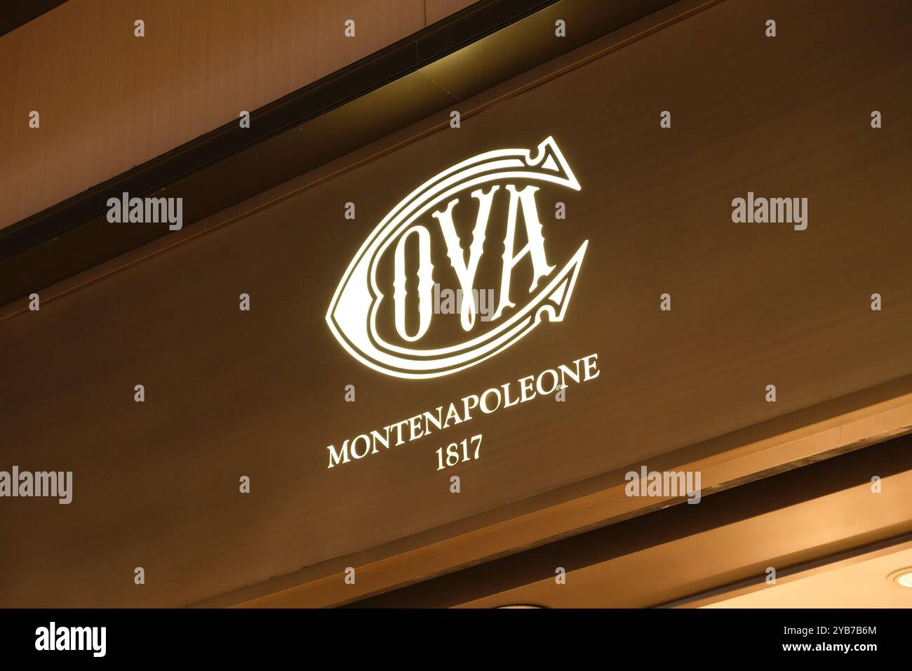 Shanghai,China-March 18th 2023: Caffè-Pasticceria Cova store brand logo ...