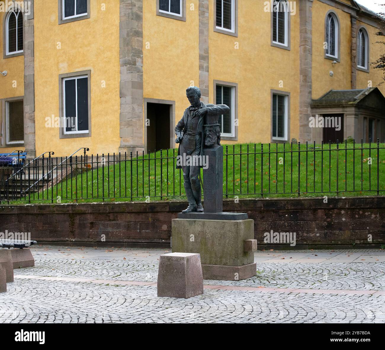 Kilmarnock, Scotland, UK. October 13th, 2024: The Statue of Johnnie ...