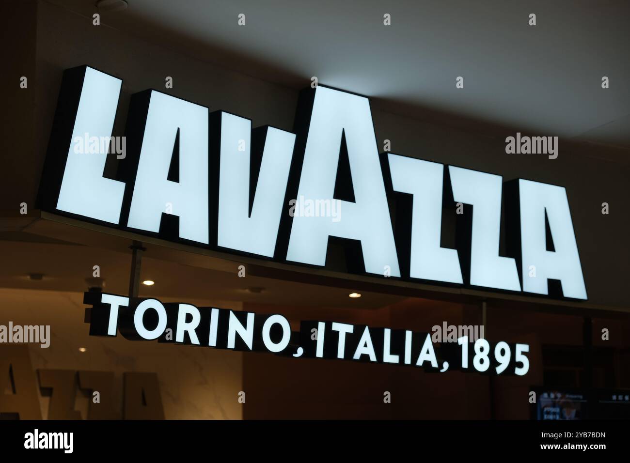 Shanghai,China-April 1st 2023: Lavazza Coffee store brand logo sign ...