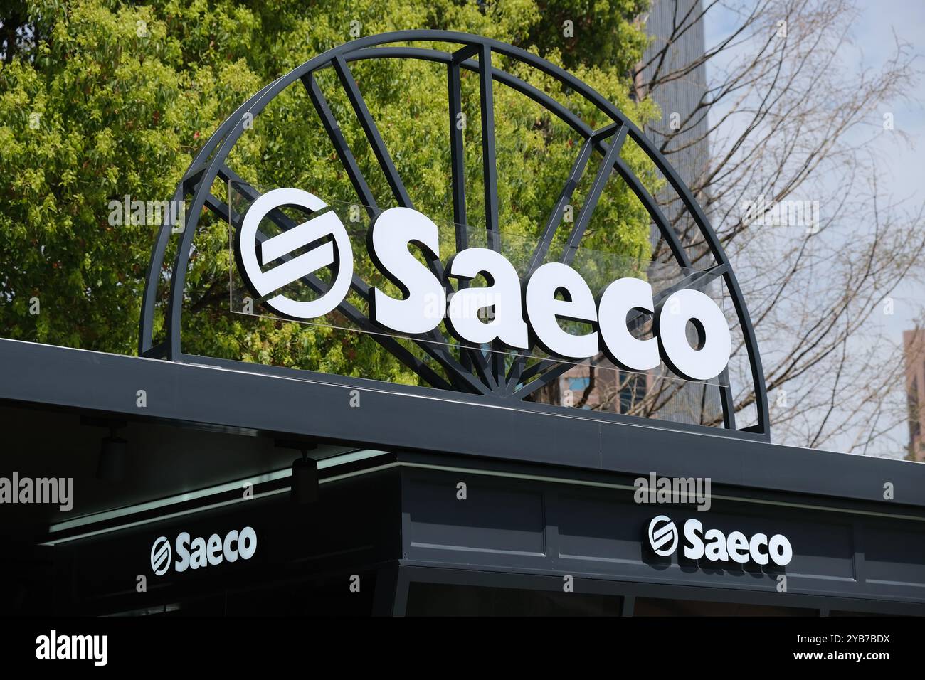 Shanghai,China-April 1st 2023: Saeco company store brand logo sign Stock Photo - Alamy