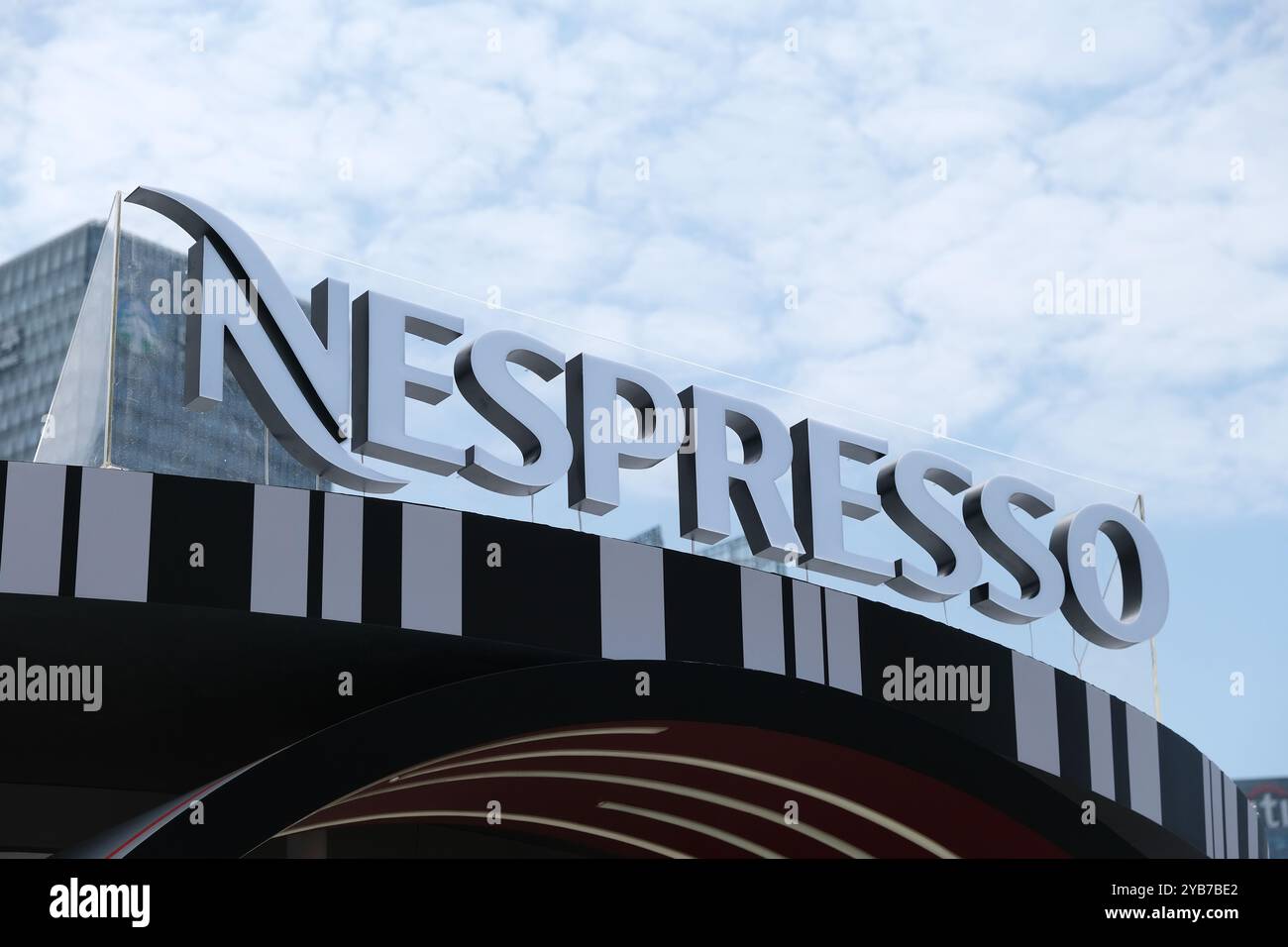 Shanghai,China-April 1st 2023: Nespresso store brand logo sign Stock ...