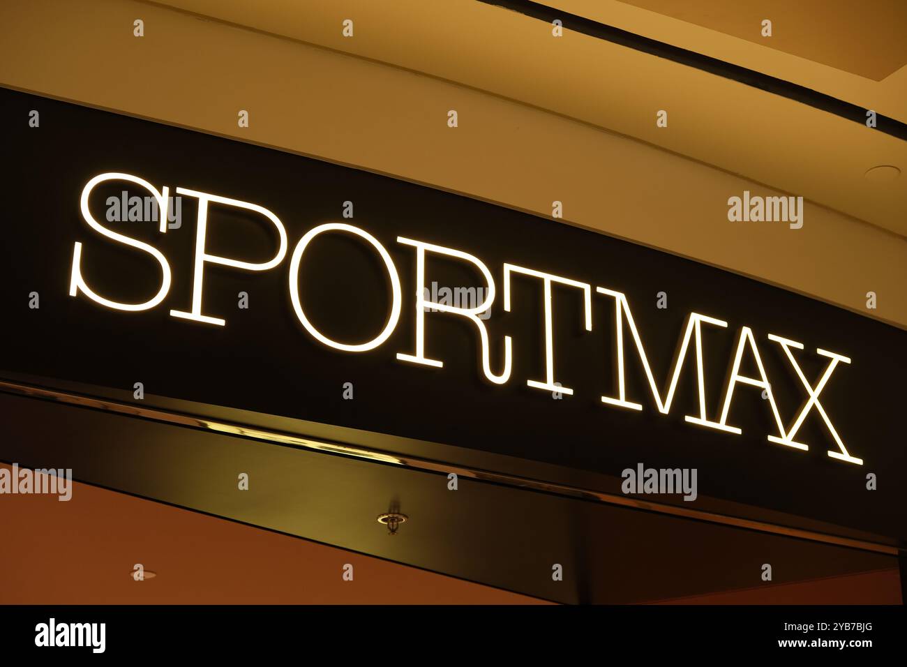 Shanghai,China-April 1st 2023: SPORTMAX store brand logo sign Stock ...