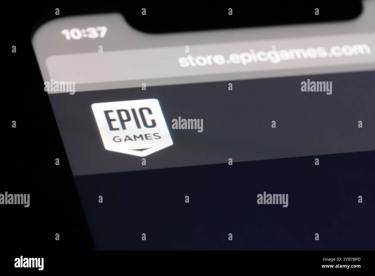 Epic Games brand logo on official website. American video game company ...