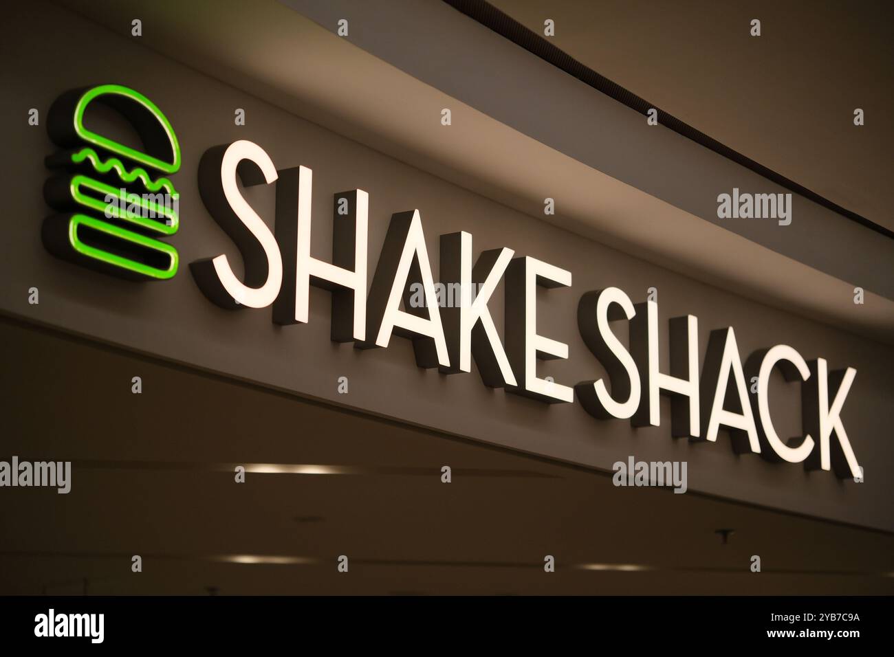 Shanghai,China-July 22th 2023: close up Shake Shack restaurant brand ...