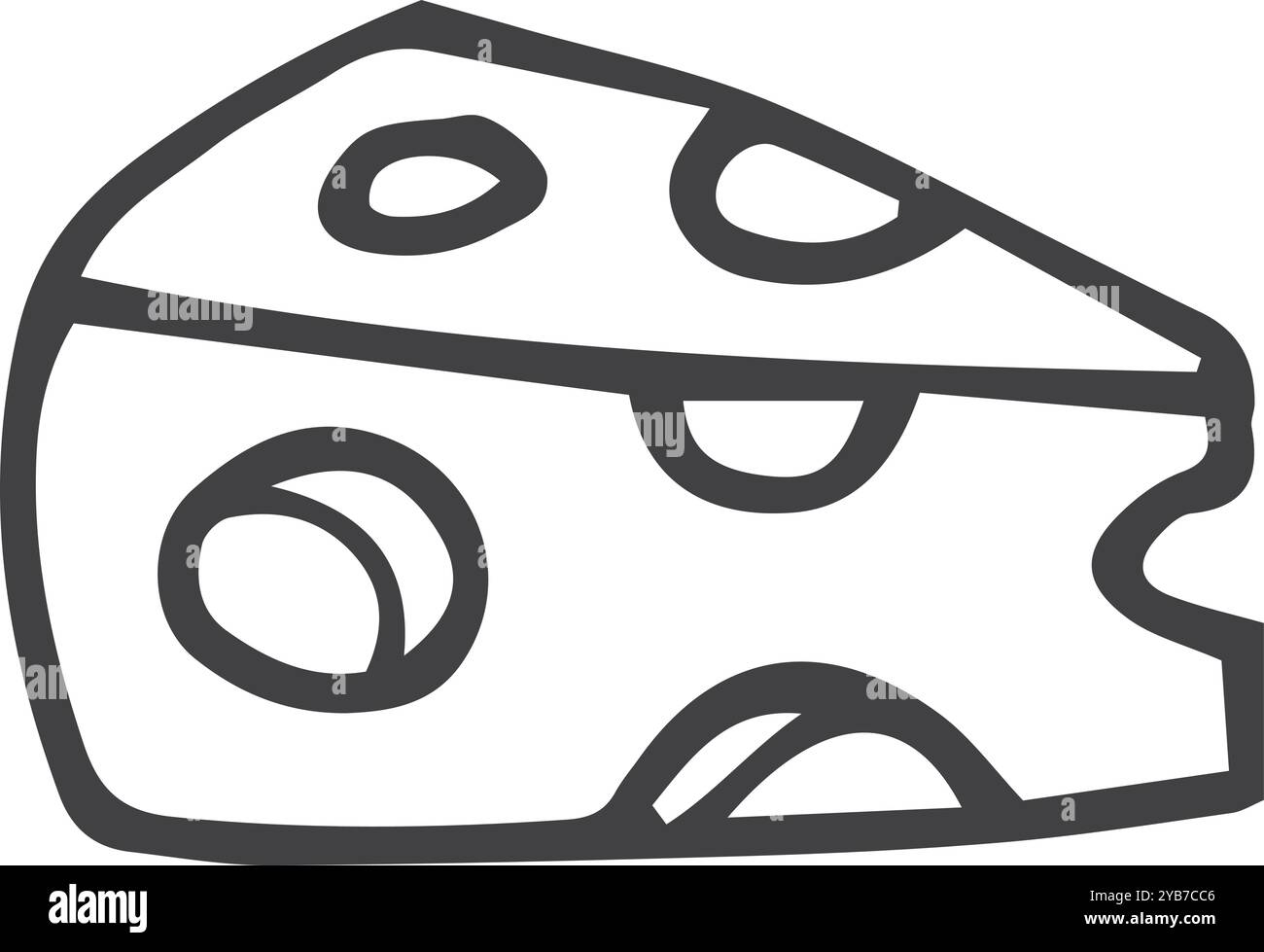 Cheese doodle. Maasdam icon. Hand drawn food Stock Vector Image & Art ...