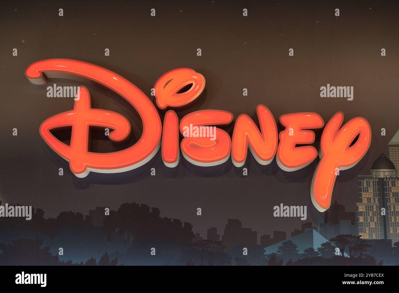 Shanghai,China-August 2nd 2023: close up Disney store sign. Disney ...