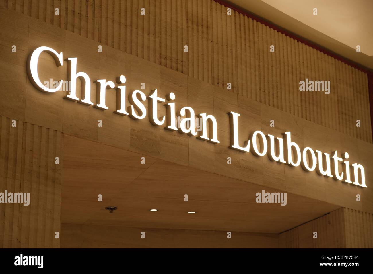 Christian Louboutin store brand logo Stock Photo - Alamy