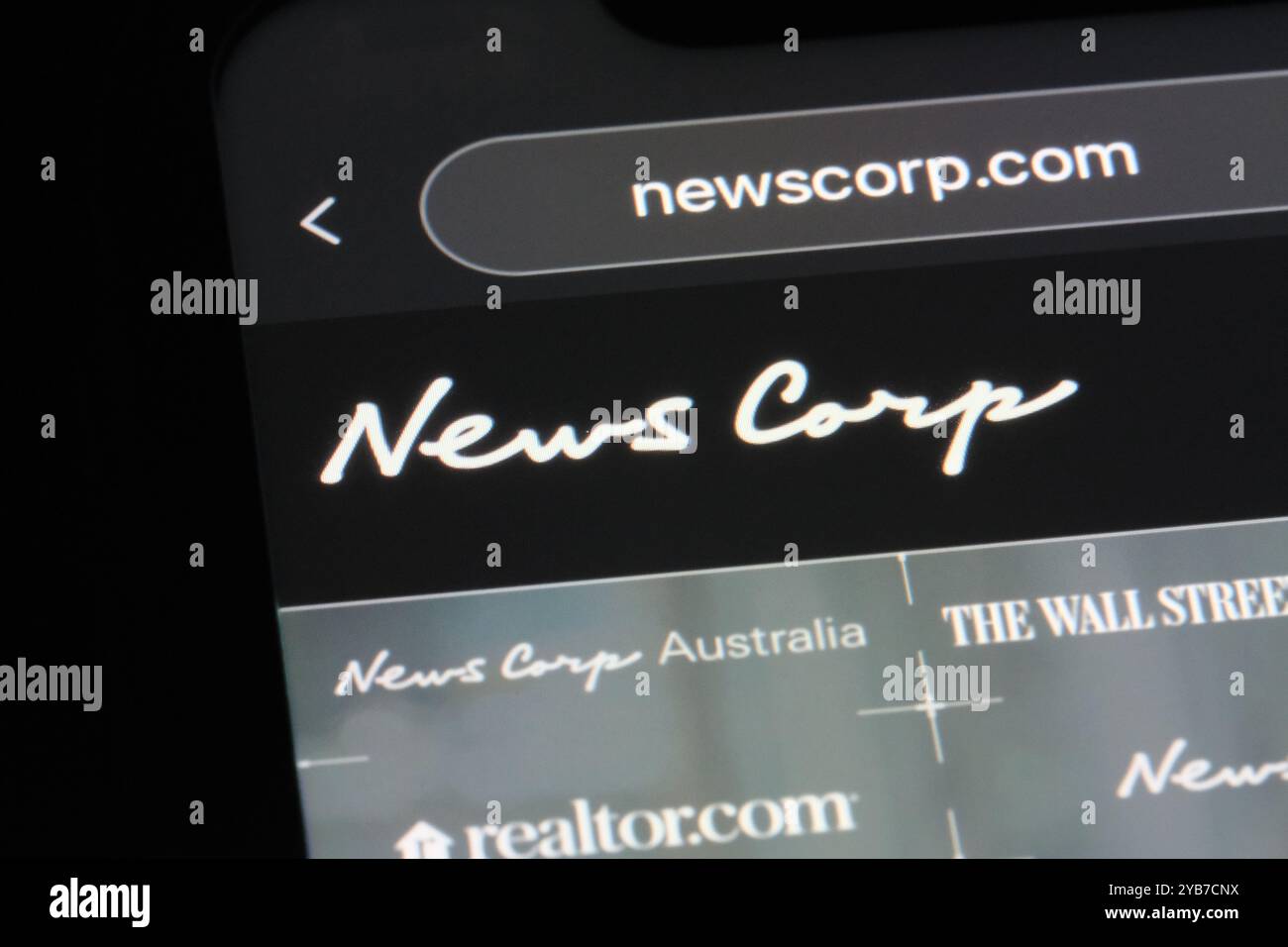 News Corp brand logo on official website. News Corporation logo Stock ...