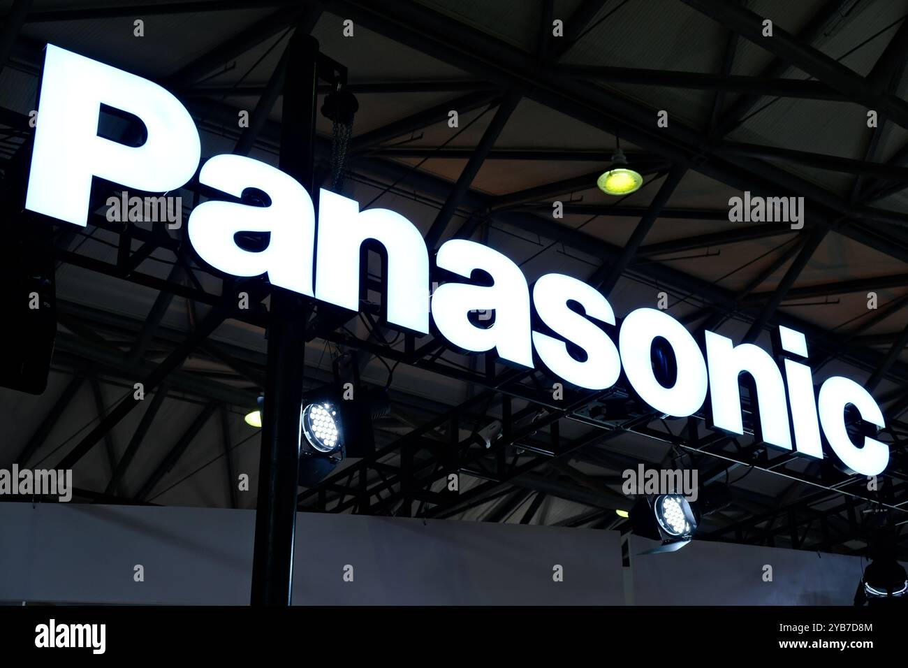 Shanghai,China-August 12th 2023: Panasonic company brand logo sign ...