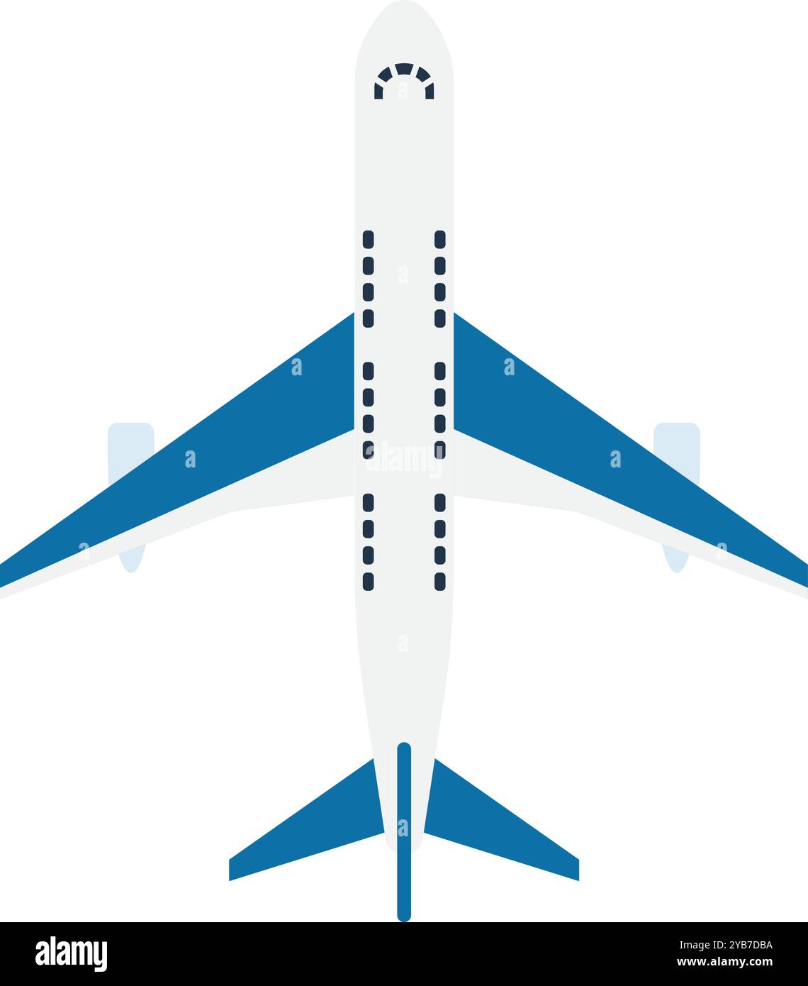 Passenger airline plane top view. Flying jet Stock Vector Image & Art ...