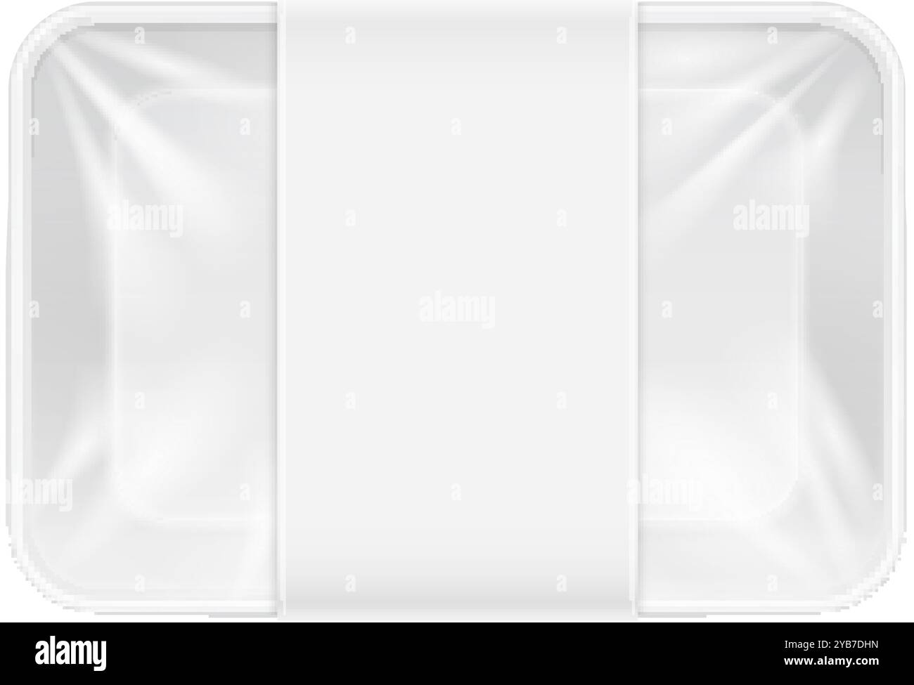 Wrapped food tray mockup. Empty realistic pack Stock Vector Image & Art ...