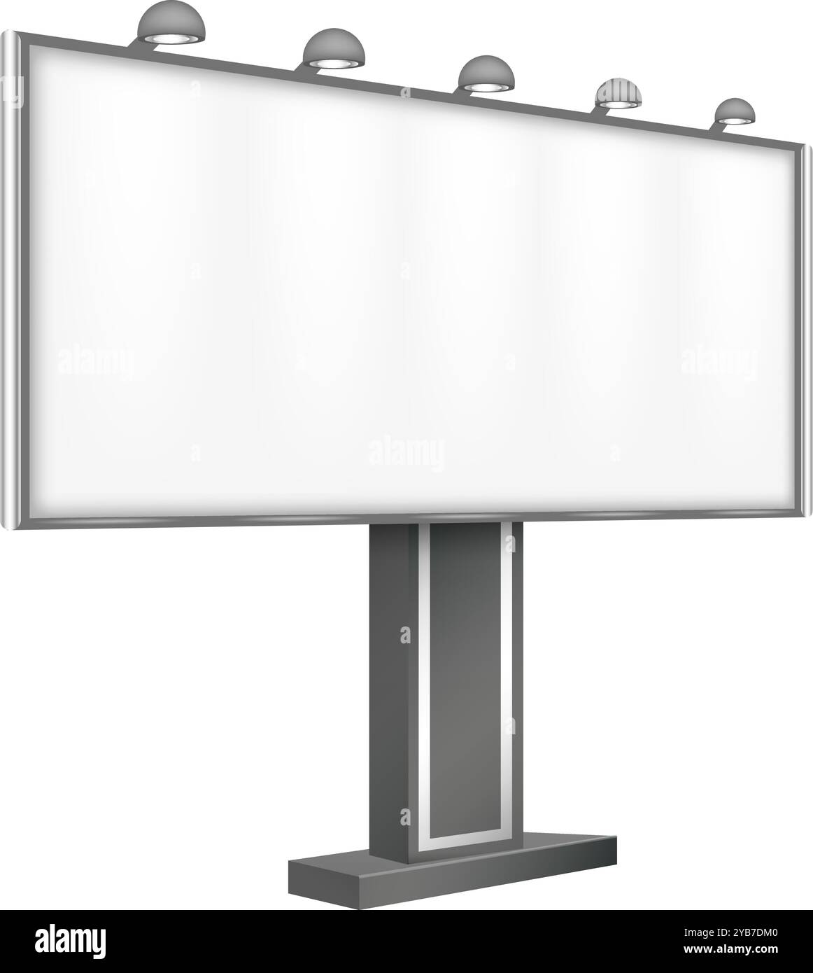 Billboard mockup. Realistic blank screen. Promo stand Stock Vector ...