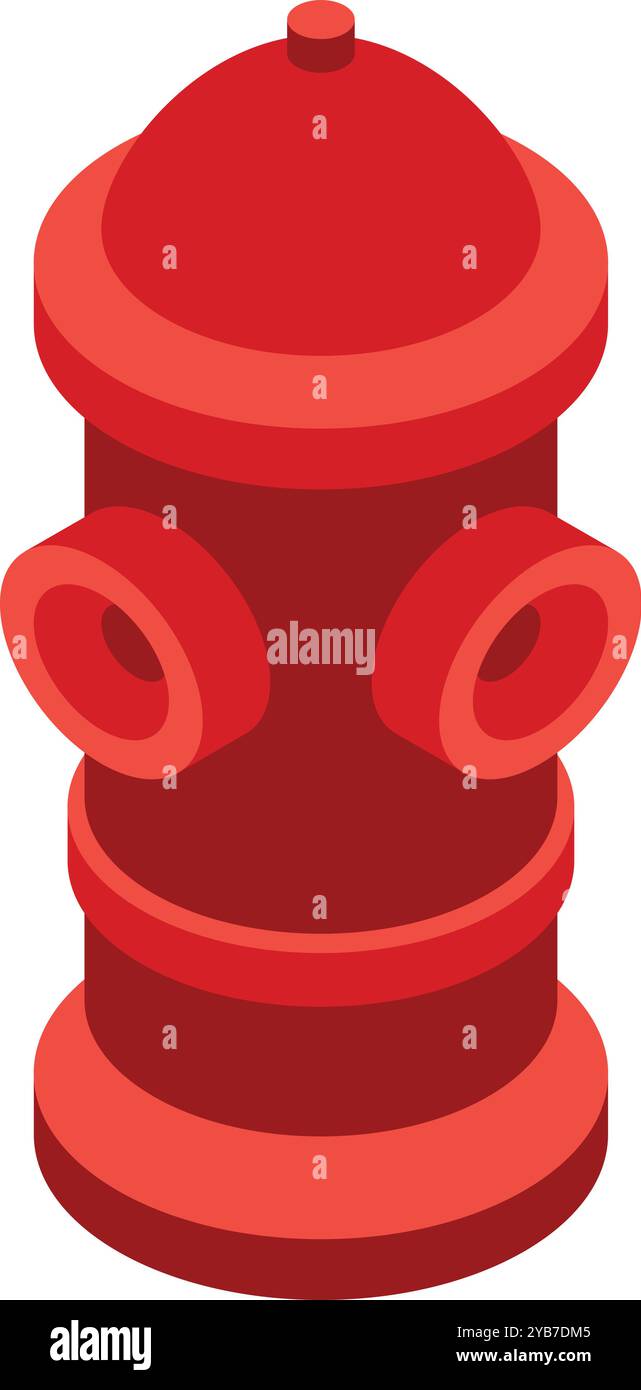 Hydrant isometric icon. Fire protection. Street element isolated on ...
