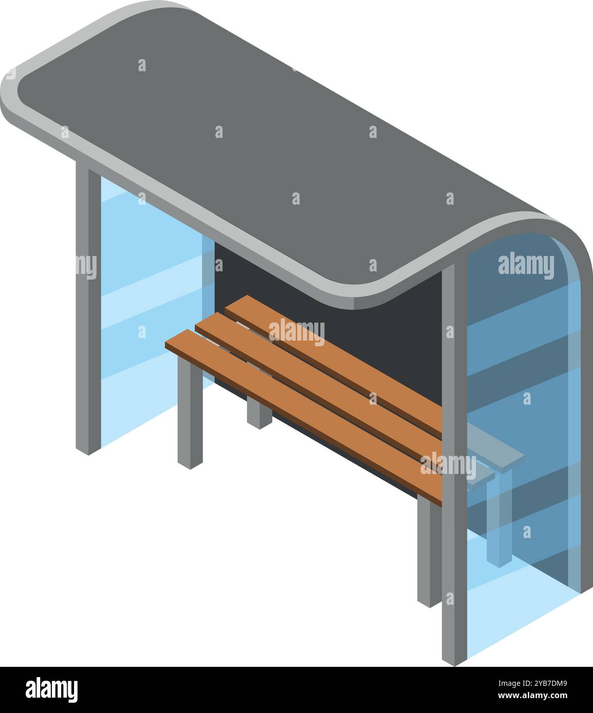 Bus stop isometric icon. Urban street element Stock Vector Image & Art ...