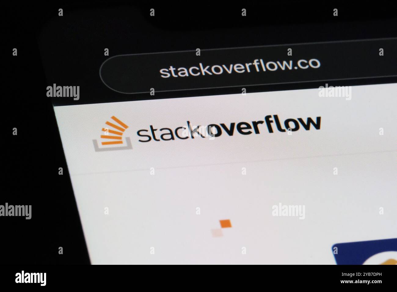 Stack Overflow website and brand logo sign Stock Photo - Alamy