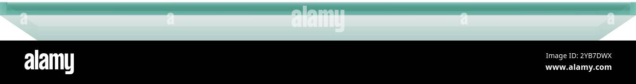 Glass shelf realistic mockup. Wall storage side view Stock Vector Image ...