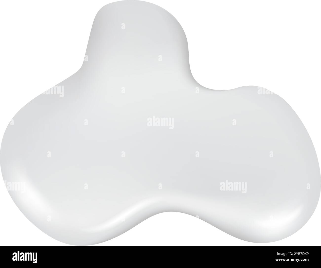 Skin cream splash. Realistic white cosmetic product isolated on white ...