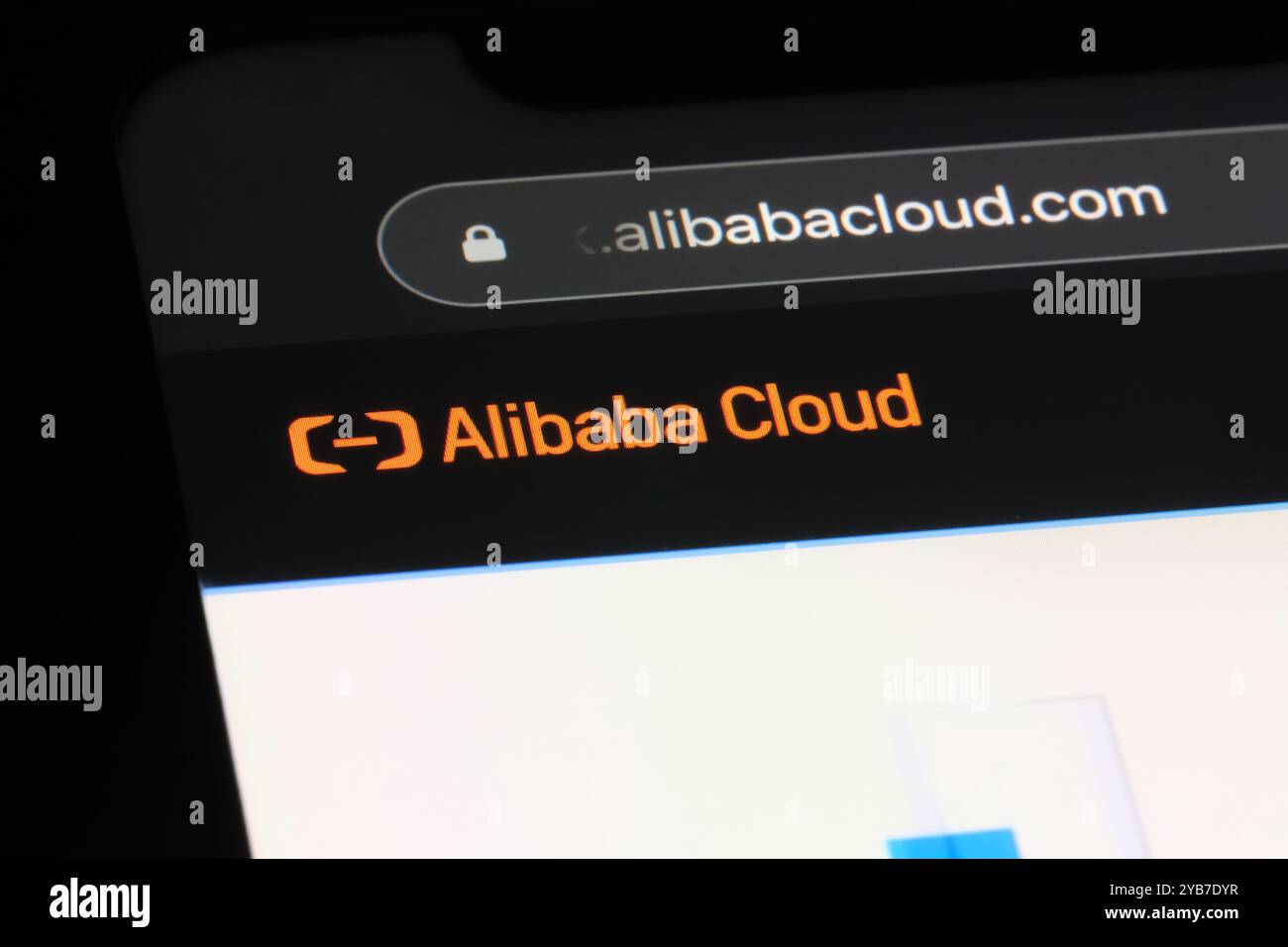 Alibaba Cloud company brand logo sign on official website Stock Photo ...