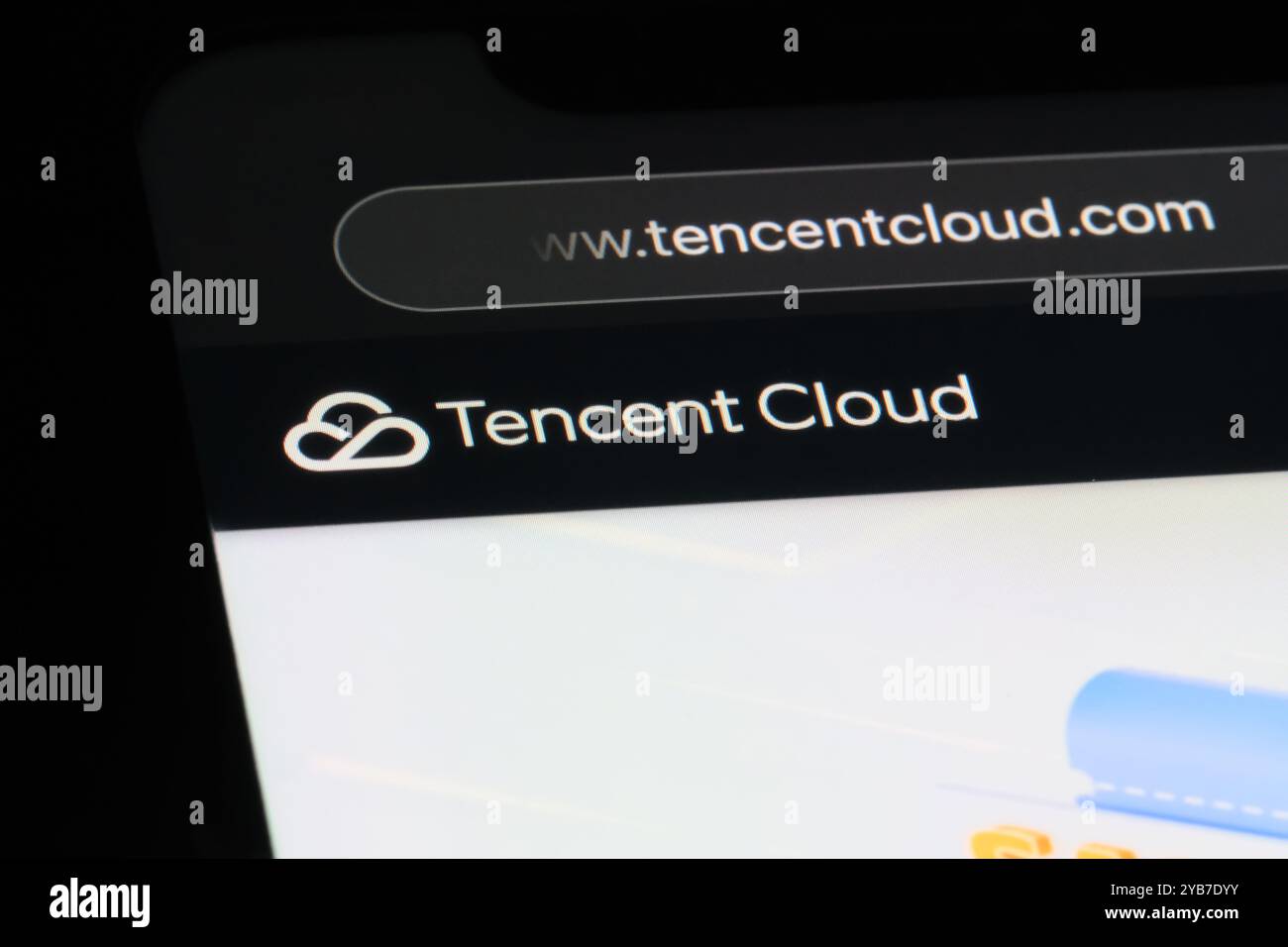 Tencent Cloud brand logo sign on official website Stock Photo - Alamy