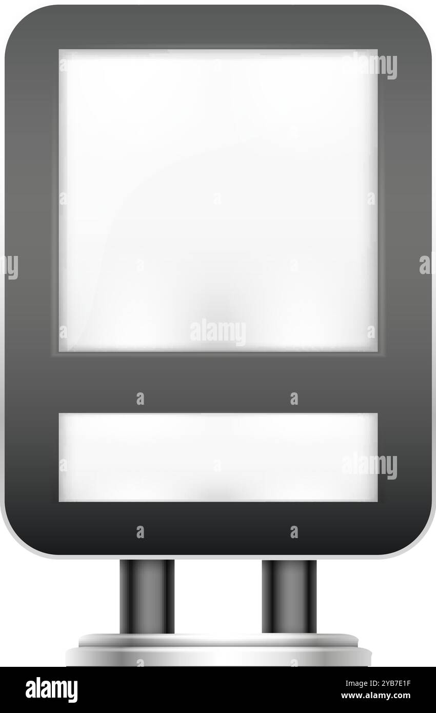 Ad panel mockup. Media screen white template Stock Vector Image & Art ...