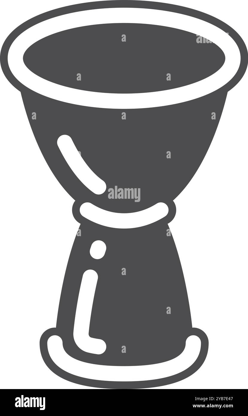 Goblet drum black icon. Folk music instrument isolated on white ...